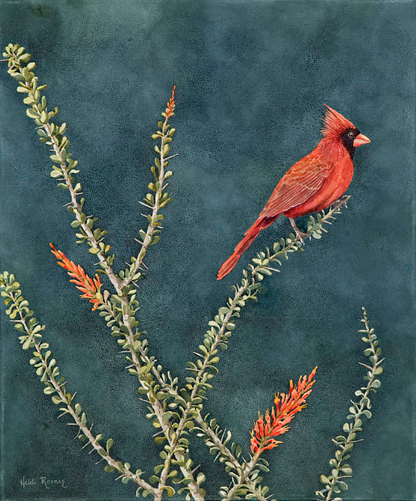 Camouflage | Cardinal Desert Giclee Print - Heidi Rosner Fine Art
